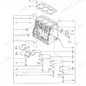 Yanmar 3TNV70-STB Parts Catalog (Engine for Takeuchi TB016) PDF